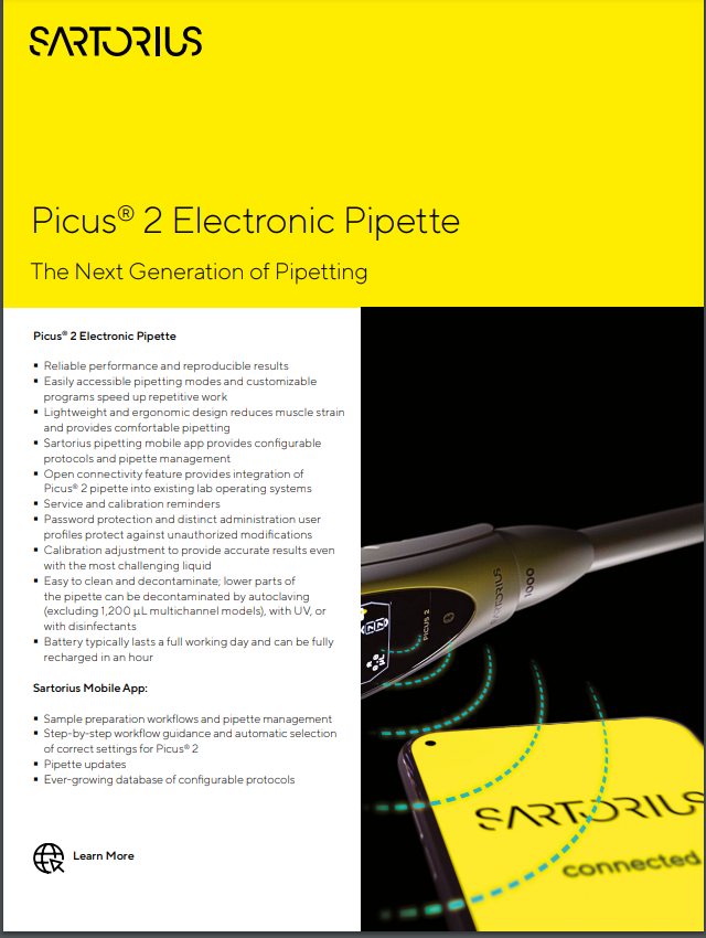 Sartorius Picus Electronic Pipettes