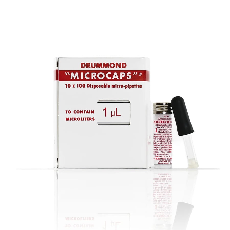 MicroCaps 1µL Disposable Micro-Pipettes | Drummond